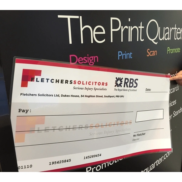 Large Cheques | The Print Quarter